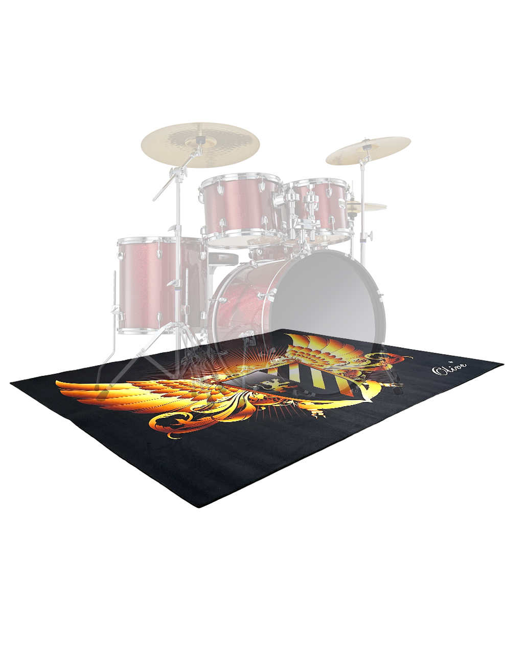 olive Drum Rug for Acoustic and Electronic Drum Kit, for Home, Studio ...