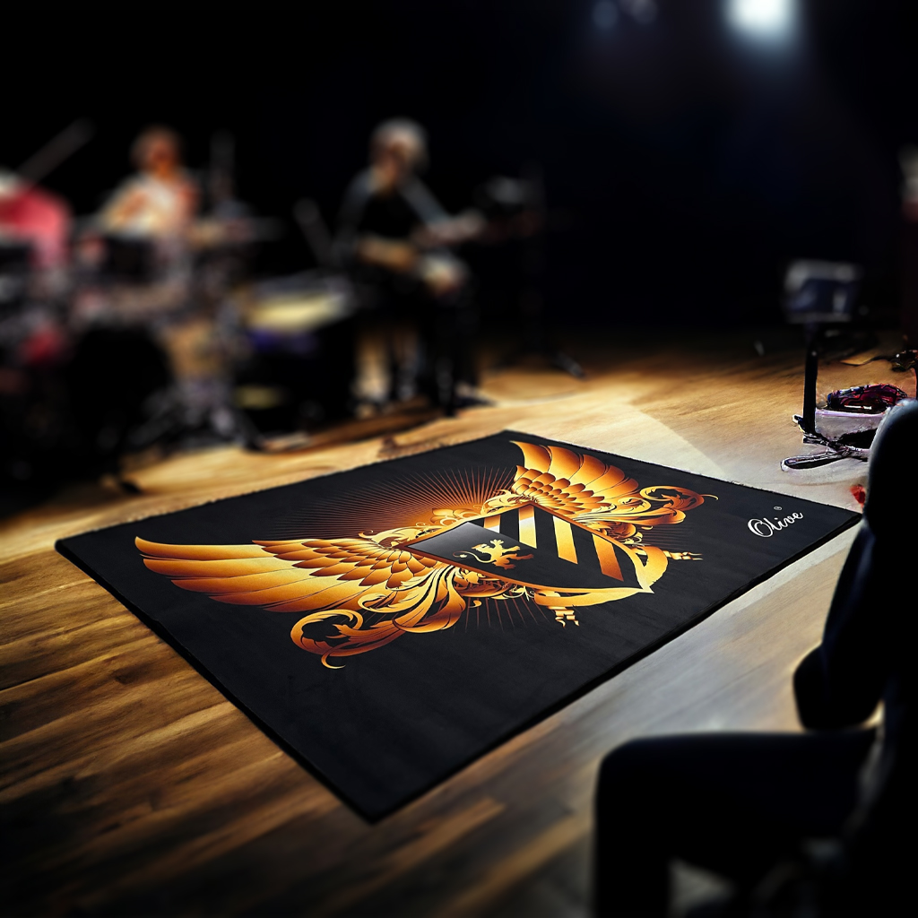 olive Drum Rug for Acoustic and Electronic Drum Kit, for Home, Studio ...